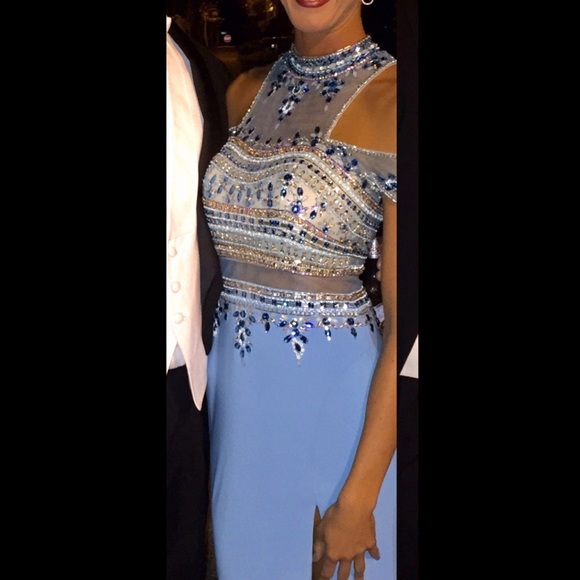 Dresses | Unique Blue Jazzmen Prommardi Gras Gown | Poshmark
